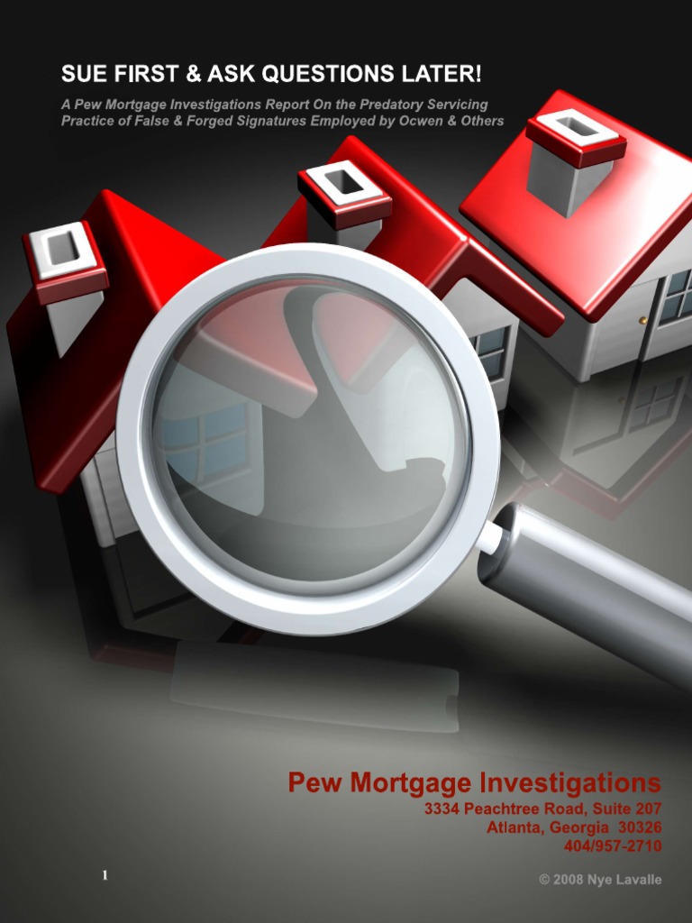 Sue First and Ask Questions Later - Predatory Servicing Practice of ...