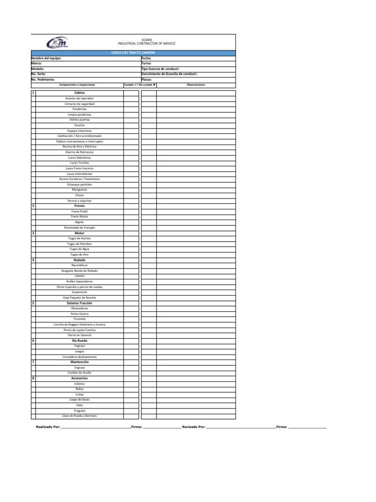 Propuesta Check List para Uso de Montacargas | PDF | Camión | Industria ... Propuesta Check List para Uso de Montacargas | PDF | Camión | Industria ...