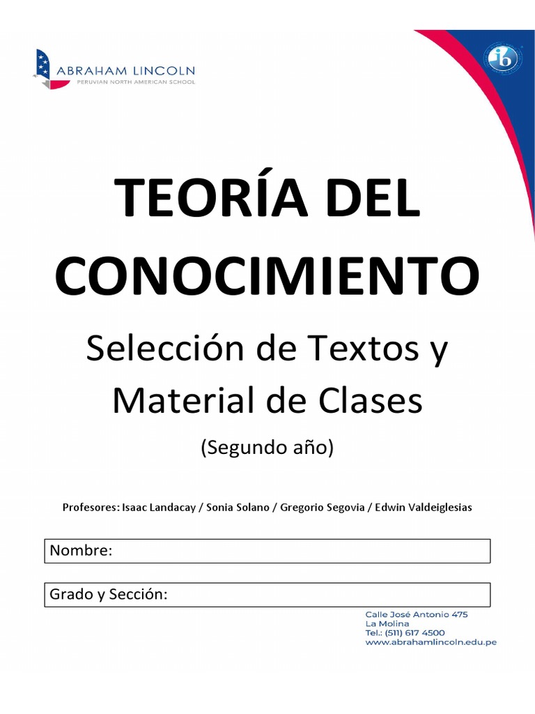 Teoría Del Conocimiento - Selección de Textos 2 | PDF | Conocimiento ...