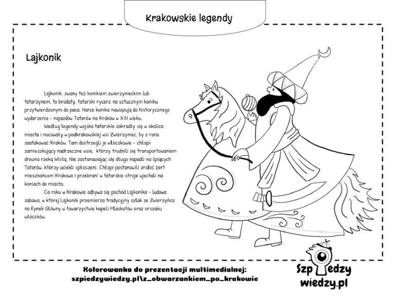 Krakowskie Legendy Kolorowanki-Lajkonik | PDF