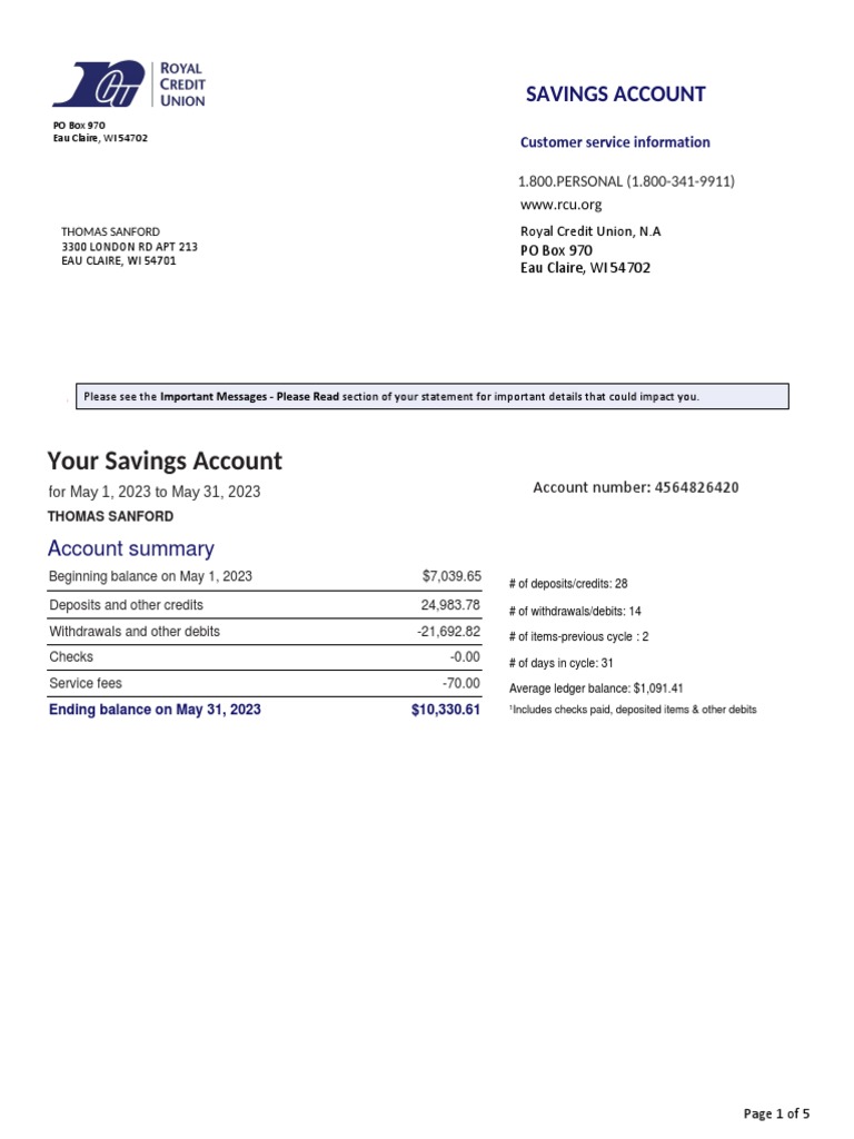 E Statement 05 23 Pdf Credit Card Deposit Account 9759