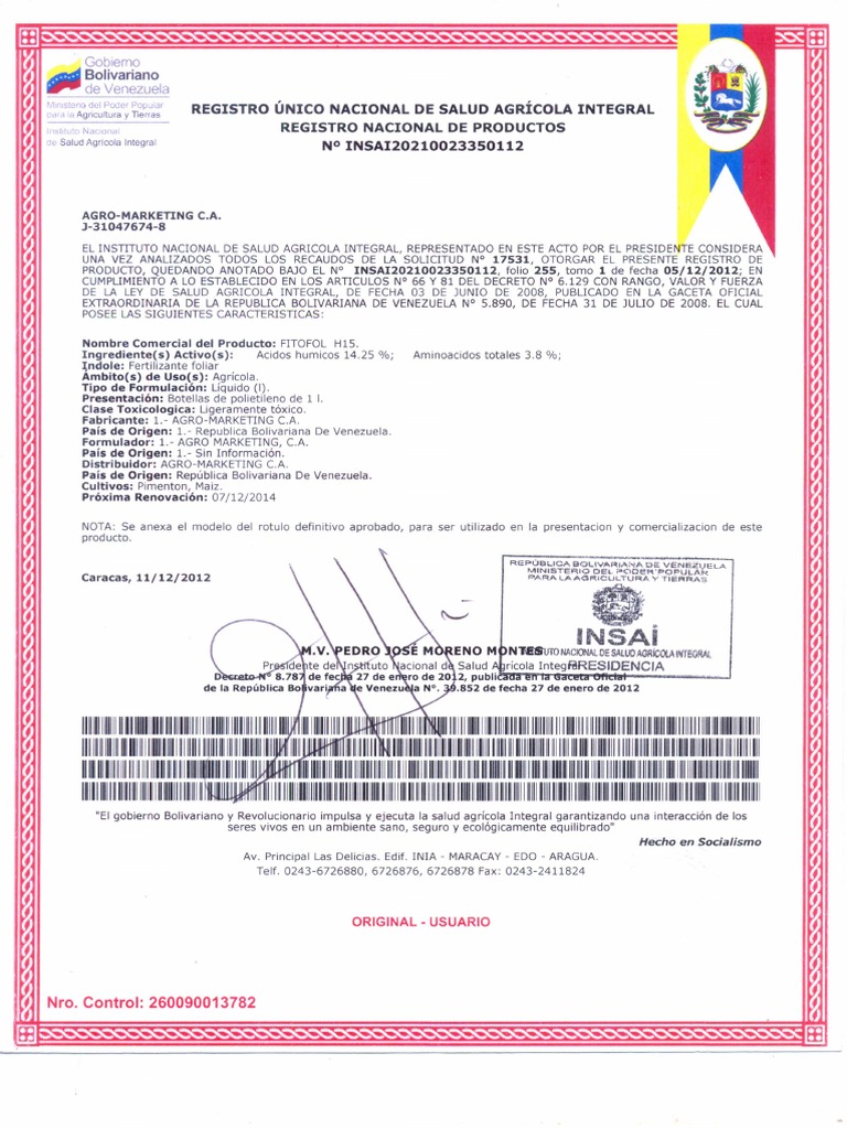 Fitofol H15 Insai | PDF