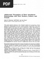 Aaq - Adolescent Attachment Questionnaire | PDF | Attachment Theory ...