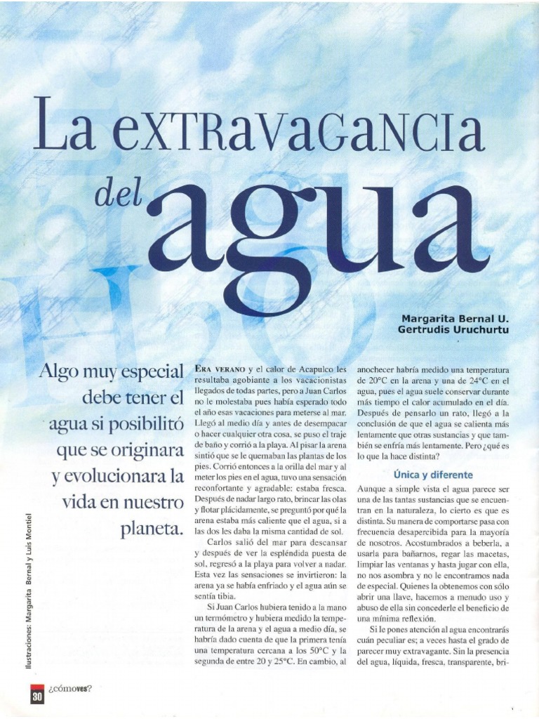 La Extravagancia Del Agua Revista Como Ves | PDF