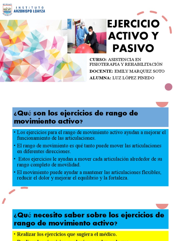 Ejercicio Activo y Pasivo | PDF | Sistema musculoesquelético