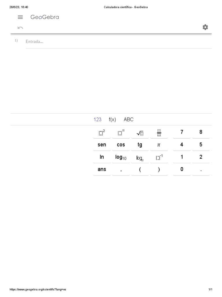 Calculadora Científica - GeoGebra | PDF
