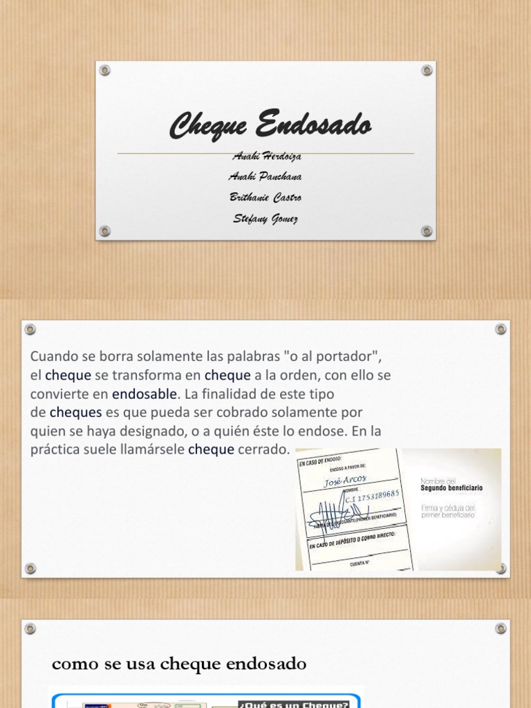 Cheque Endosado | PDF