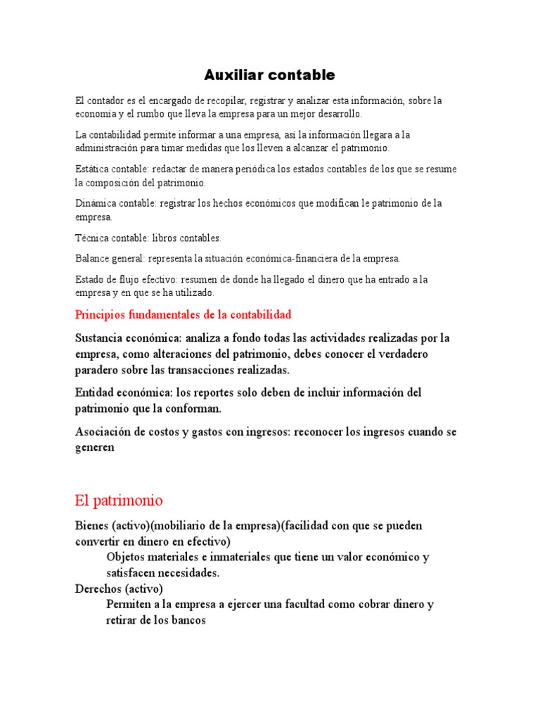 Auxiliar Contable | PDF | Contabilidad | Inventario