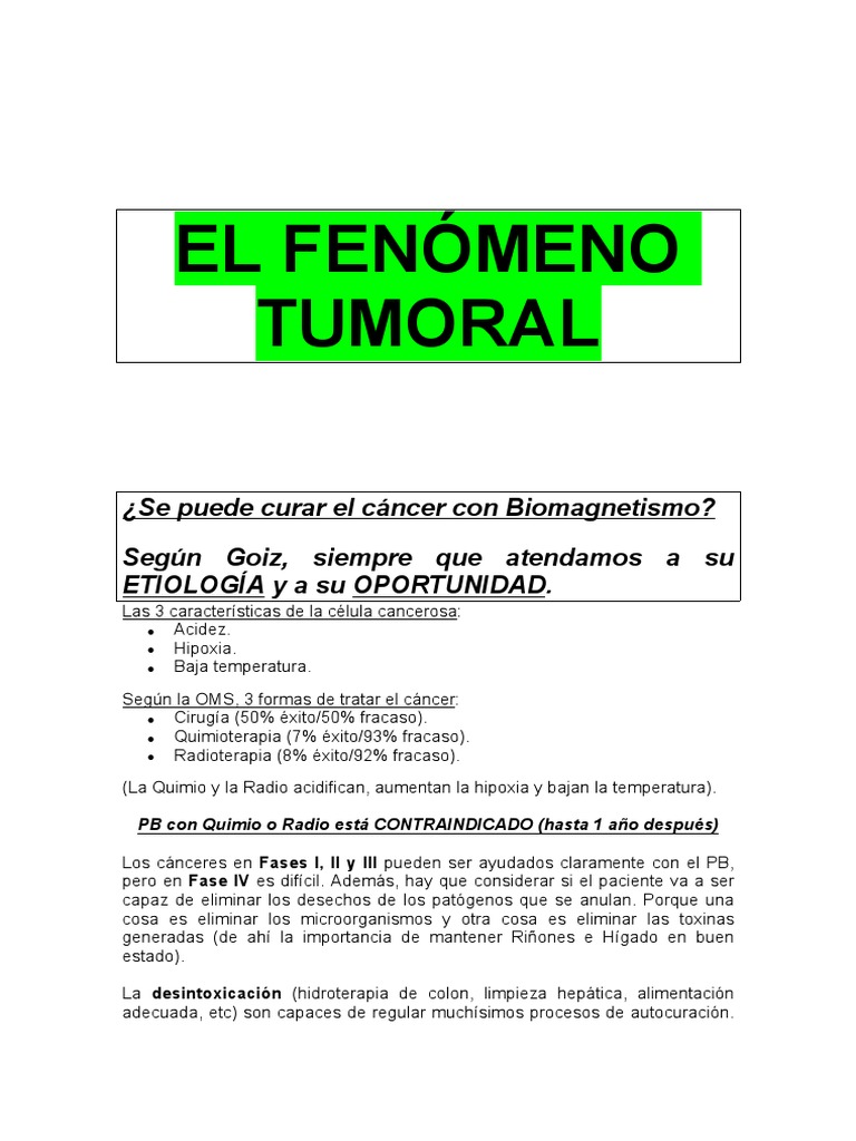 Busqueda Fenomeno Tumoral | PDF | Cáncer | Neoplasias