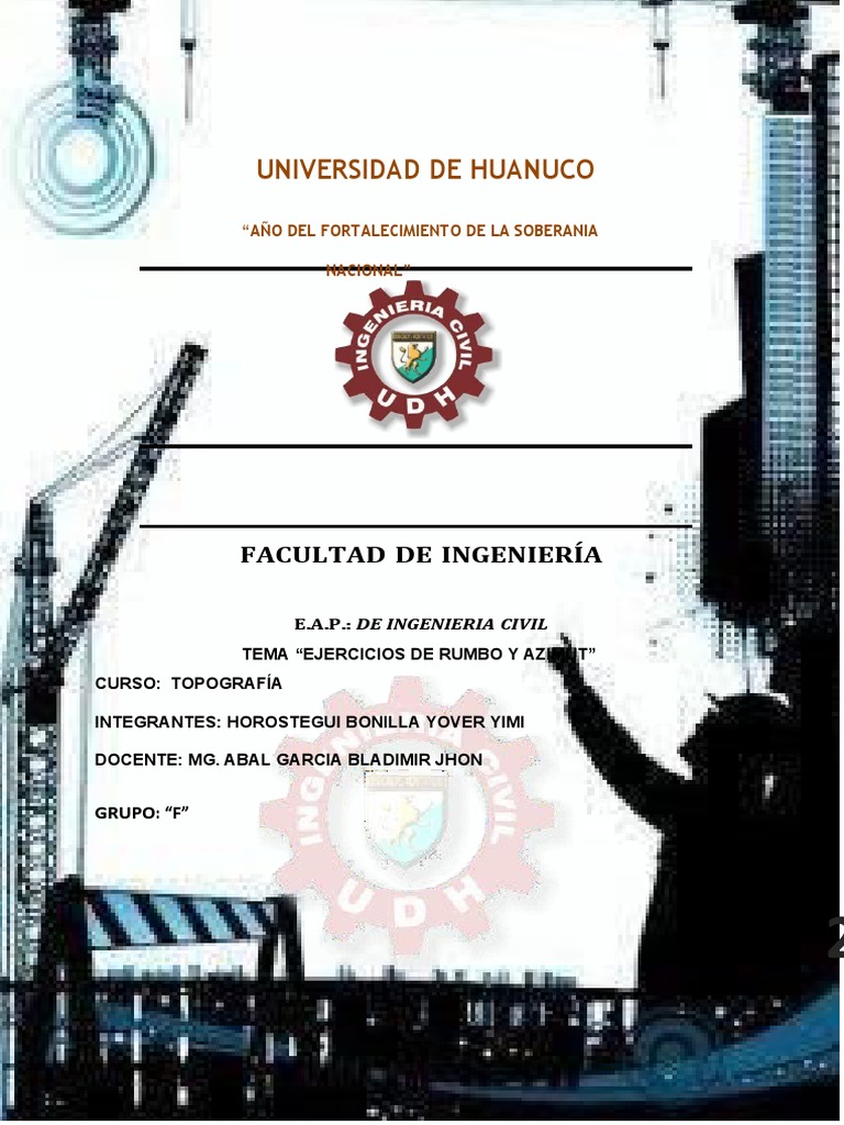 Tarea de Topo Rumbo | PDF | Azimut | Topografía