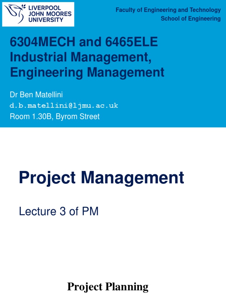 3 - Project Planning | PDF | Business