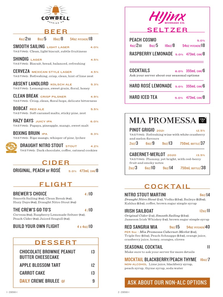 Beverage Cowbell 4 - 25x14 230510 v1 | PDF | Ale | Cider