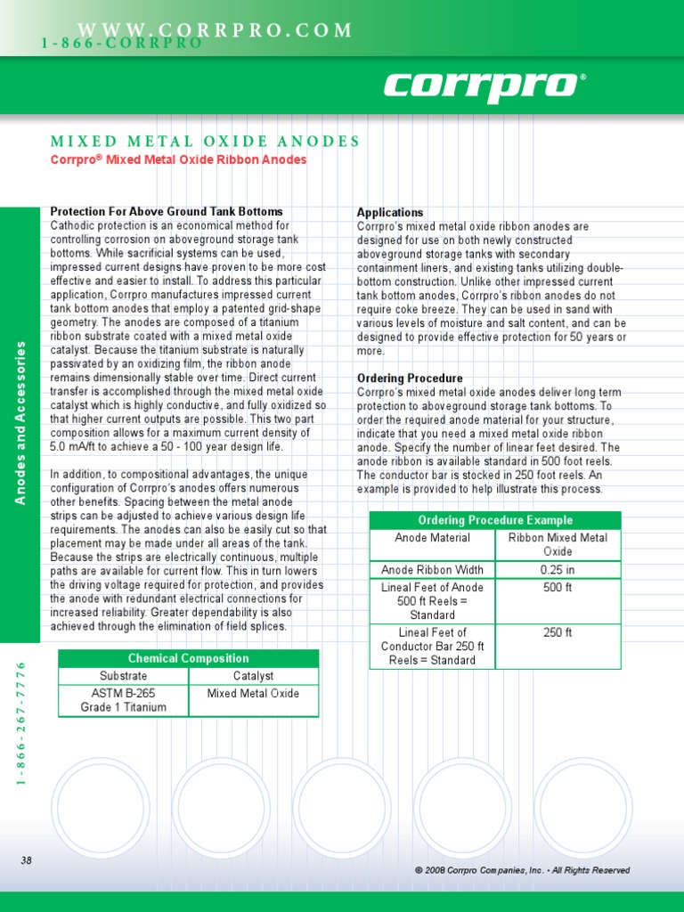 Material PC - Corrpro | PDF | Anode | Metals