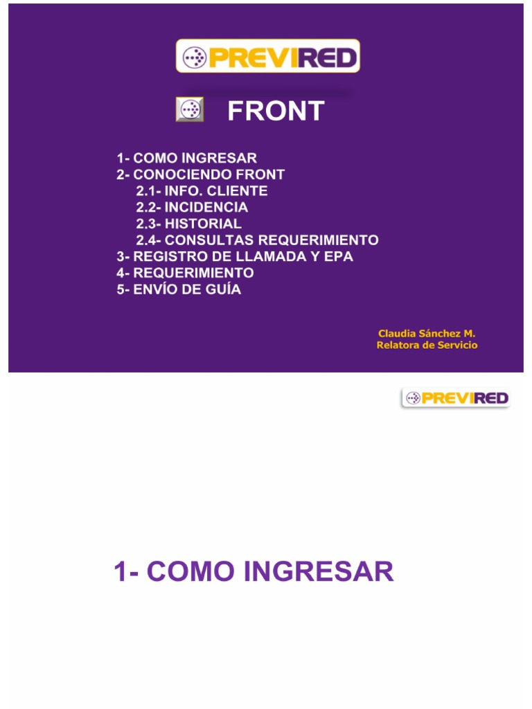 Curso - Capacitación PreviRed FRONT | PDF
