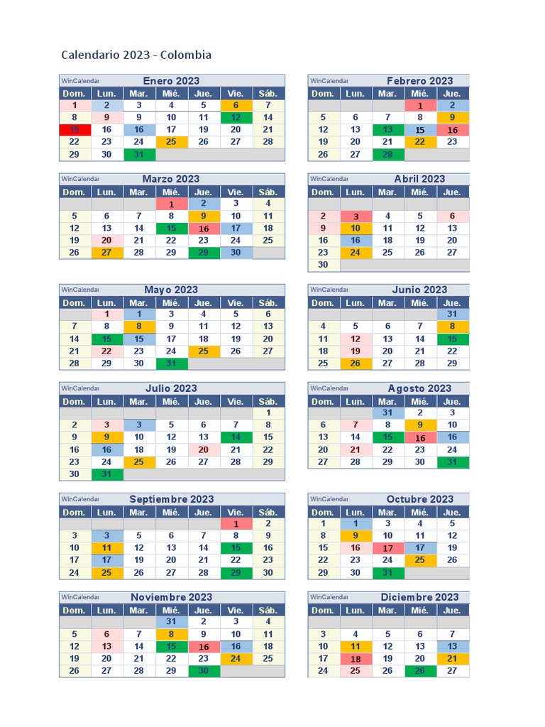 Calendario Si18 | PDF | Calendario