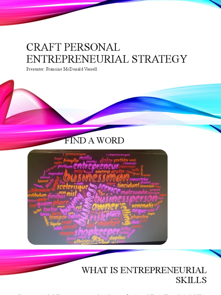 Craft Personal Entrepreneurial Strategy Mico | PDF | Entrepreneurship ...