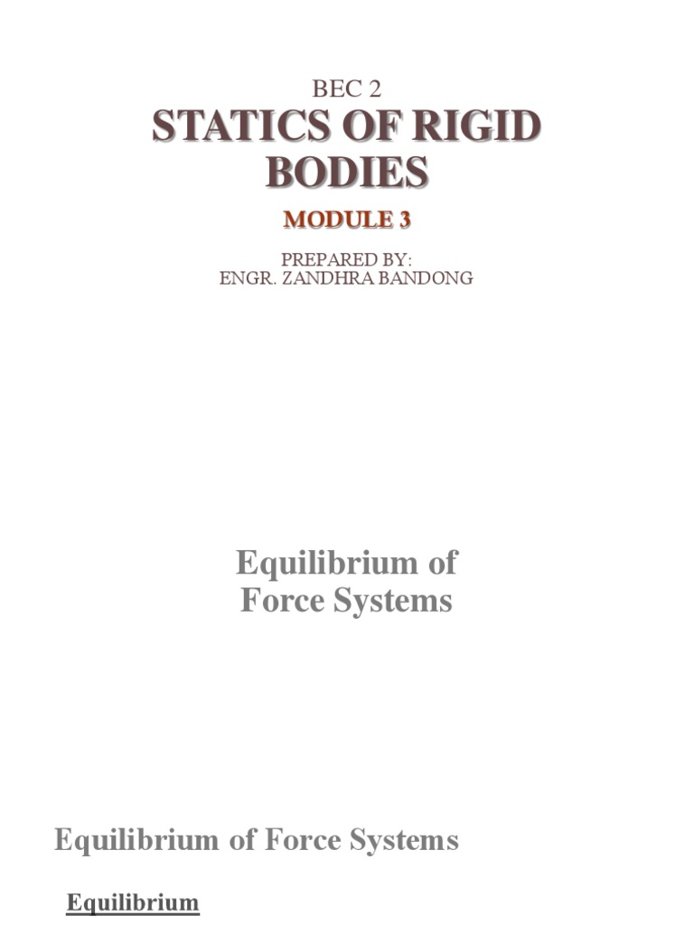 Module 3 Pdf Force Mechanics