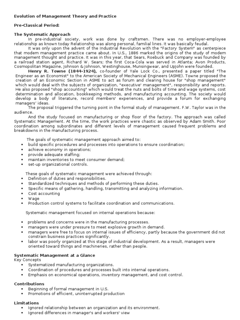 Evolution of Management Theory and Practice | PDF | Bureaucracy | Max Weber