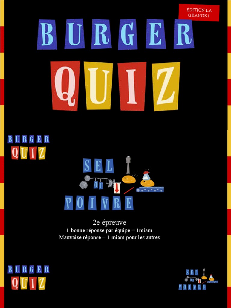 Burger Quizz 2 | PDF | Série | Compétition