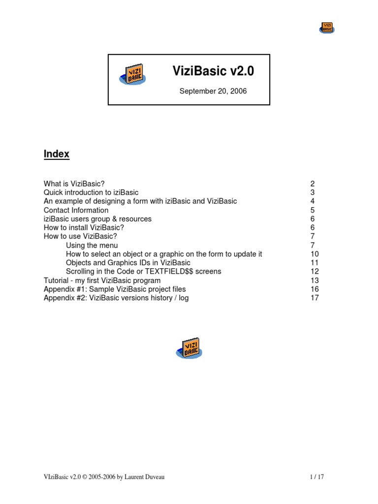 ViziBasic Manual | PDF | Source Code | Graphical User Interfaces