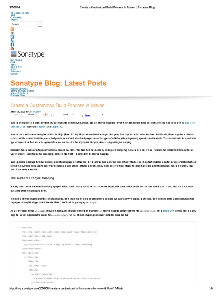 Create A Customized Build Process in Maven - Sonatype Blog | PDF | Information Technology ...