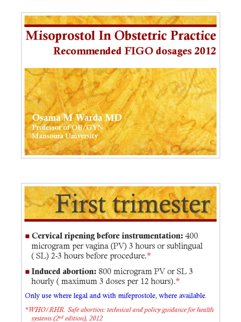 FIGO Misoprostol Guidelines 2024 | PDF | Miscarriage | Medical Specialties