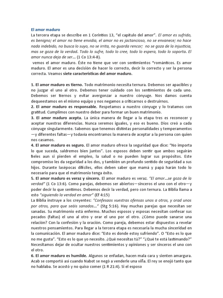 Características del Amor Maduro | PDF | Amor