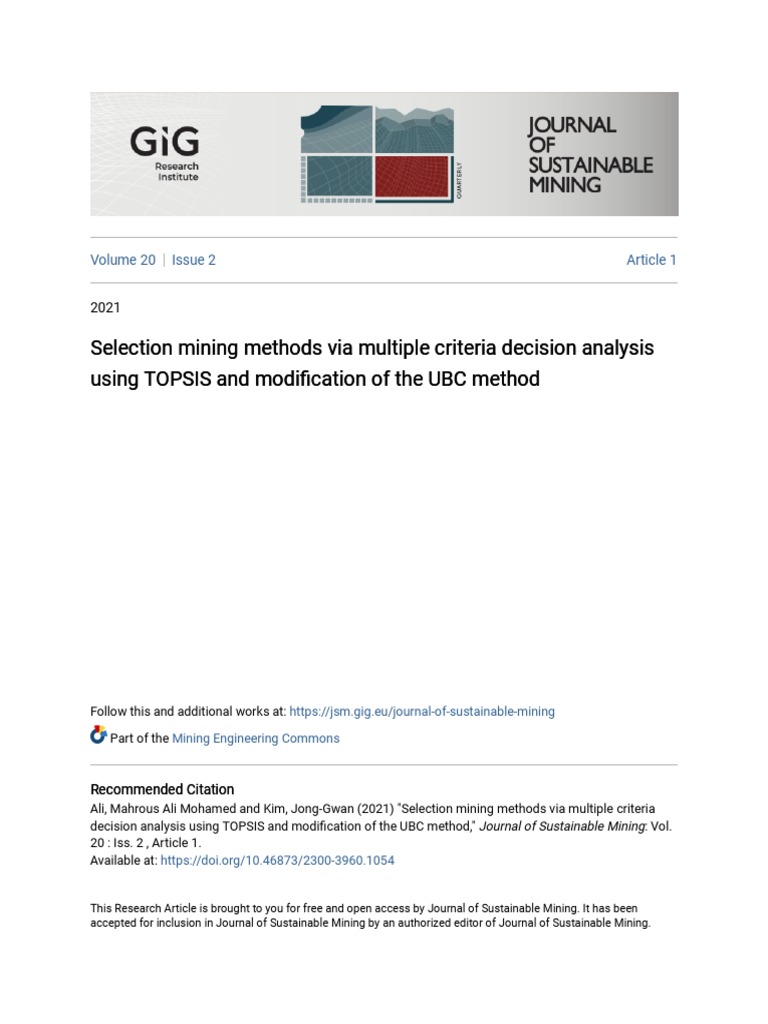 Selection Mining Methods Via Multip Pdf Mining