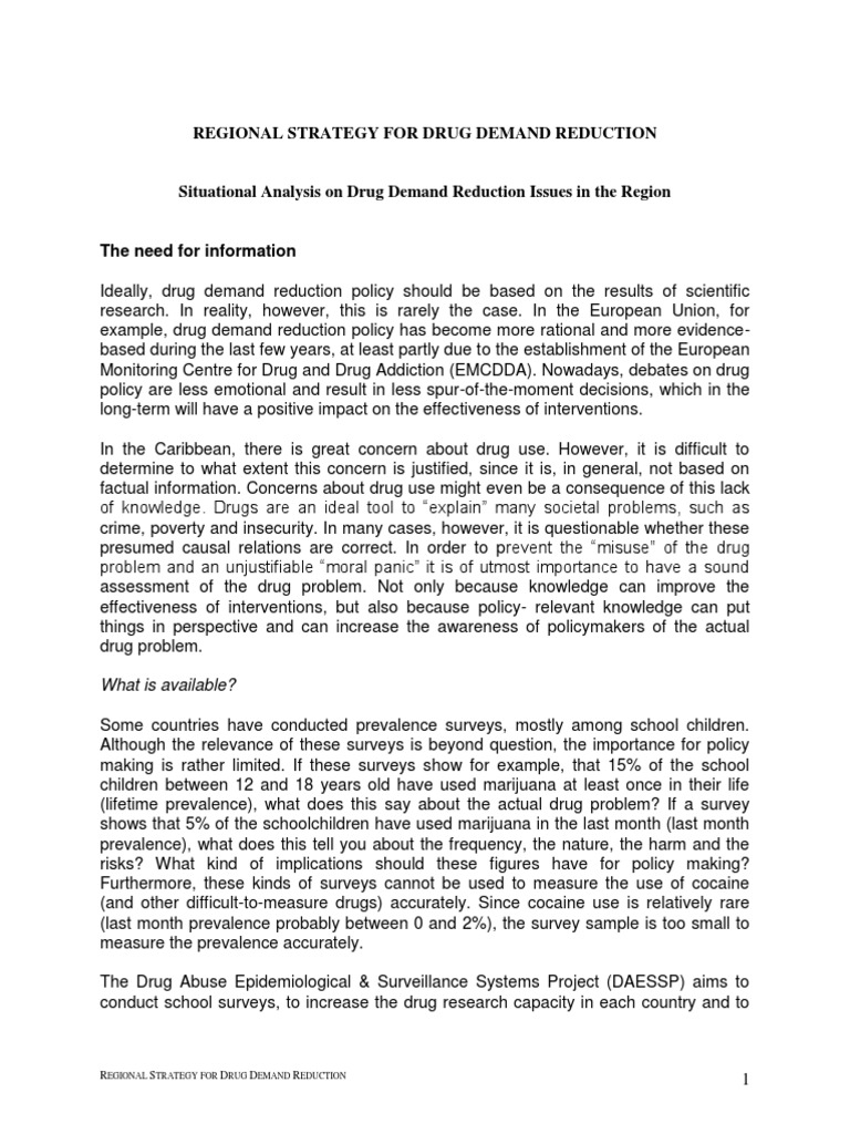 10510-Drug Demand Reduction Situational Analysis | PDF | Drug ...