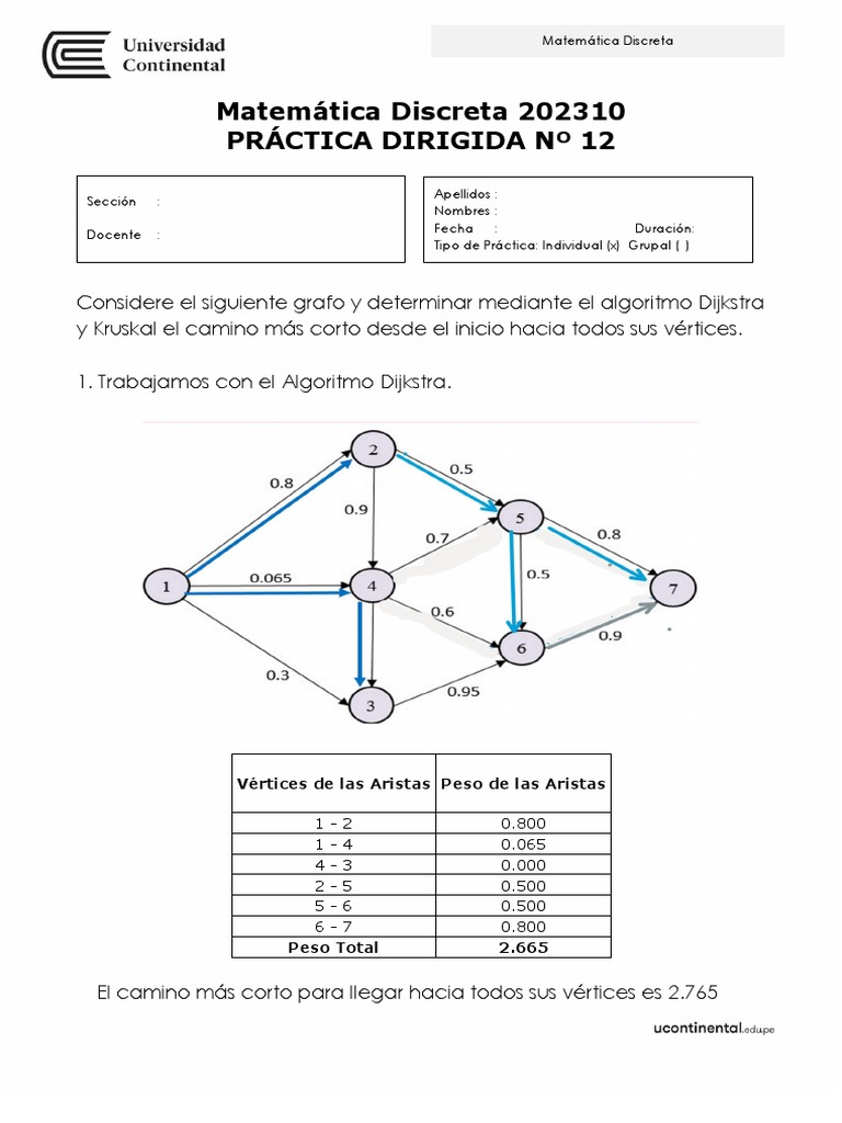 Práctica Dirigida #12 Matemática Discreta 2023-10 Resuelta | PDF | Teoría de la complejidad ...
