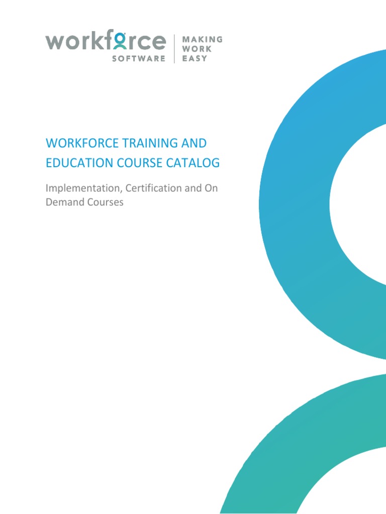 2018 WorkForce Suite Course Catalog | PDF | Software As A Service | Databases