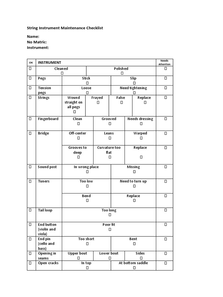String Instrument Maintenance Guide | PDF | String Instruments | Cello