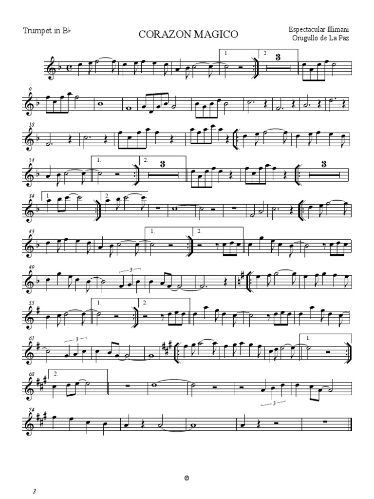 Corazon Magico - Trumpet in BB | PDF