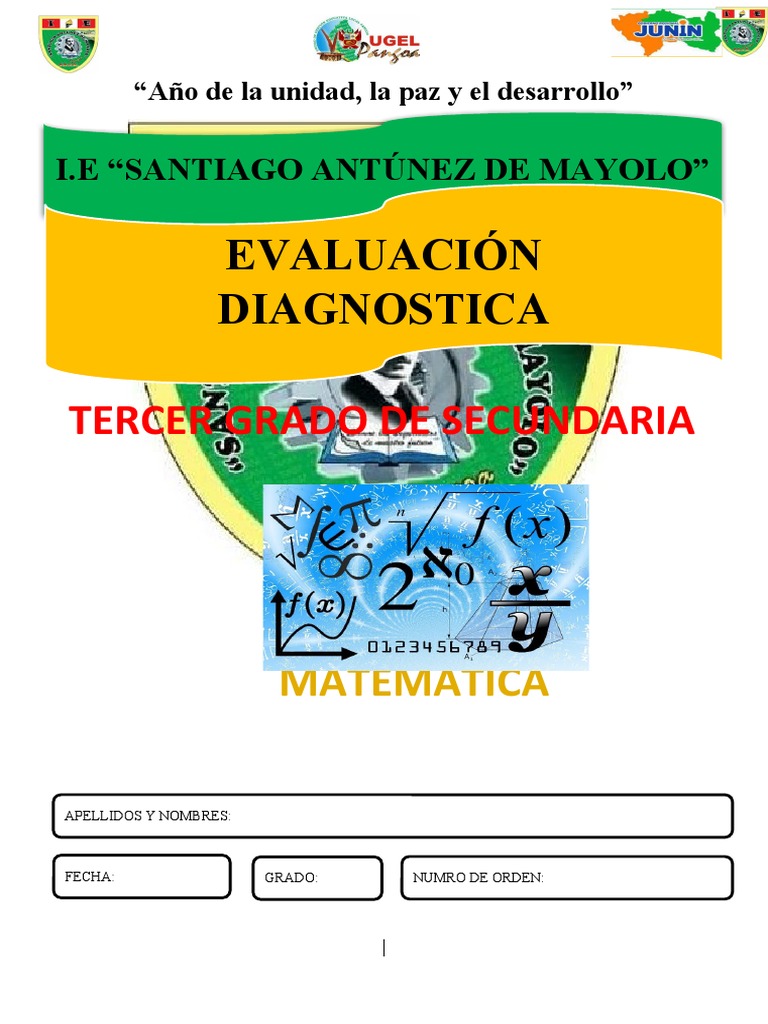 Evaluacion Diagnostica 3° Grado 2023 | PDF