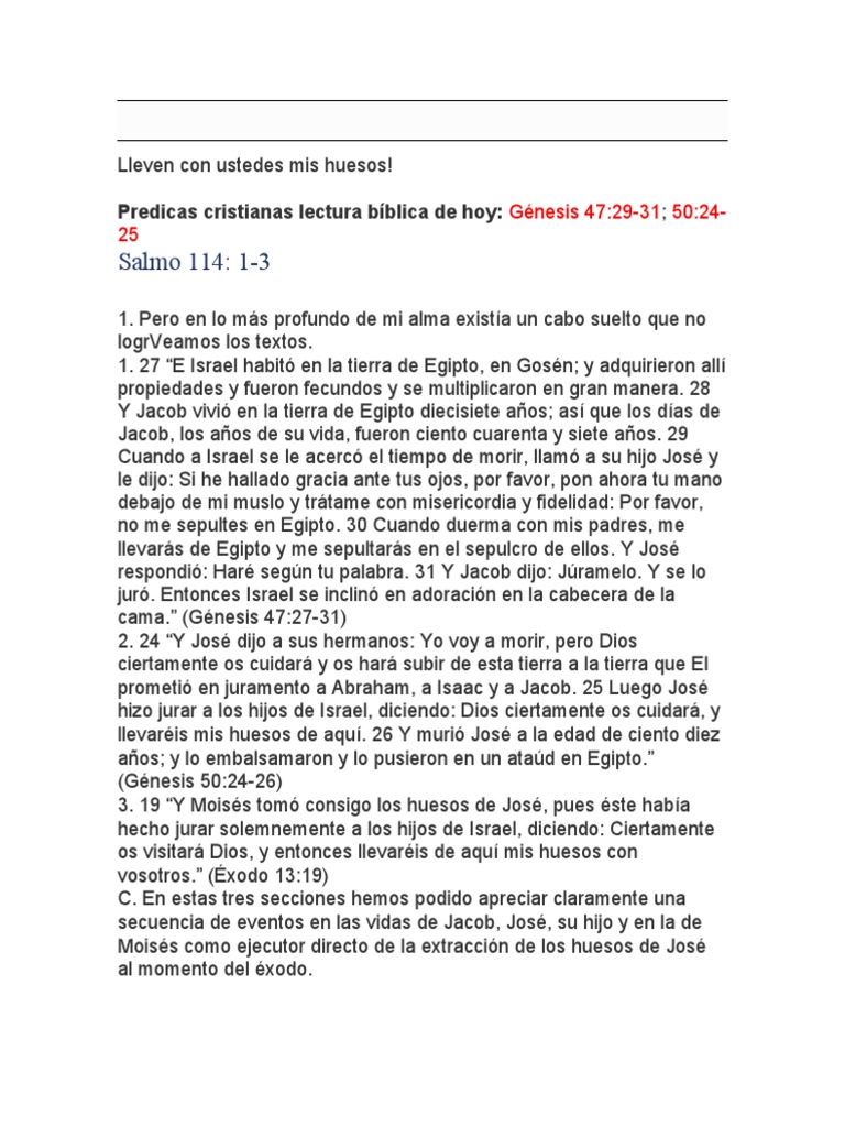 Salmo 114: 1-3: Predicas Cristianas Lectura Bíblica de Hoy | PDF | Jacob | Moisés