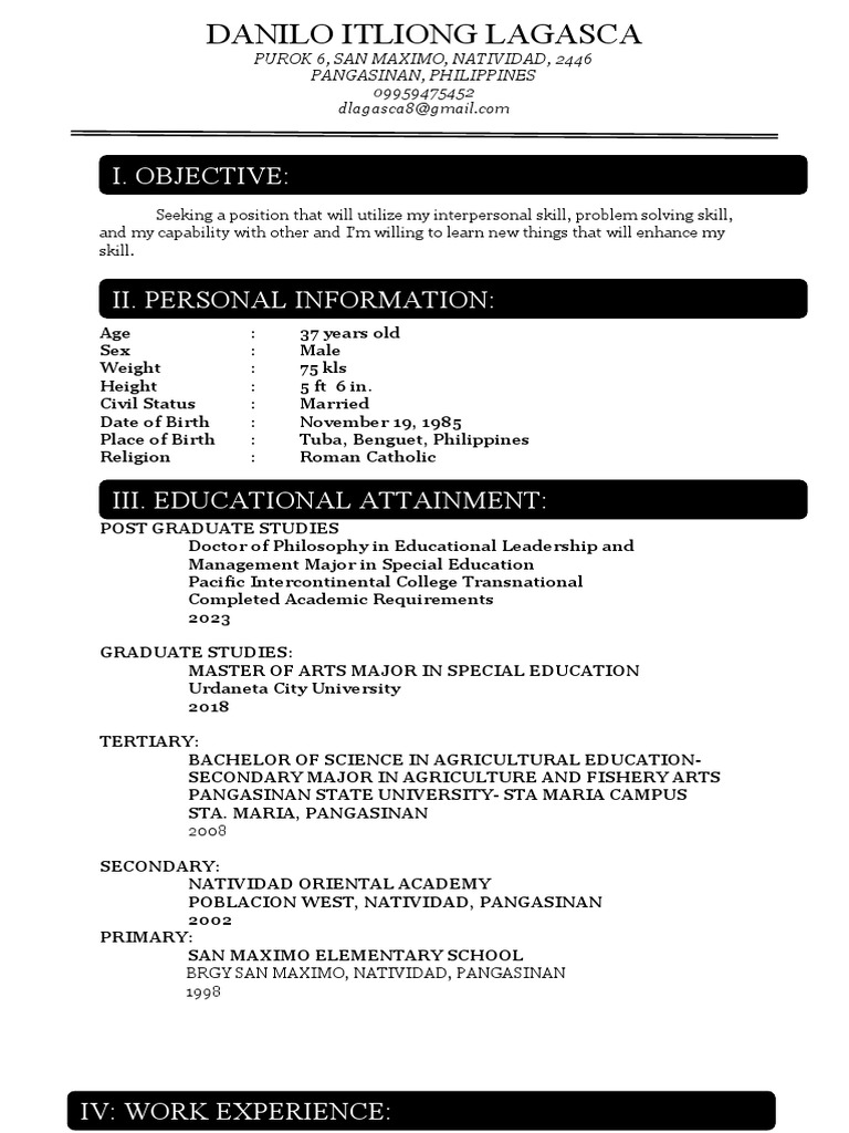 Danilo Resume | PDF