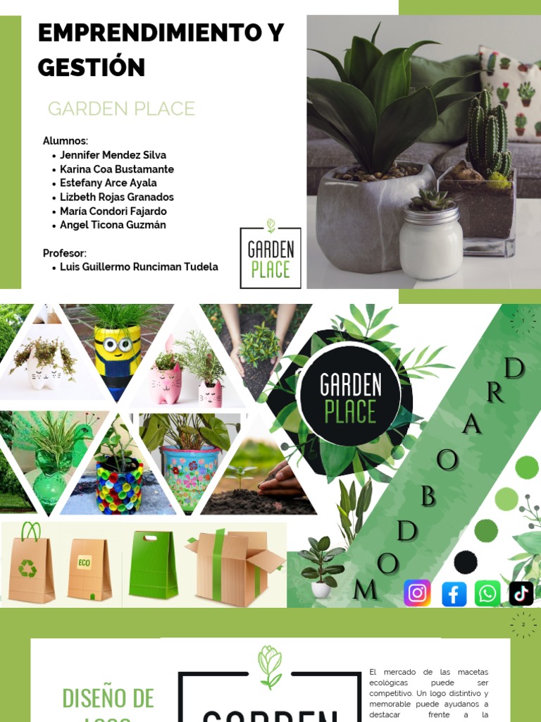 Prototipo de Garden Place: Macetas Ecoamigables | PDF