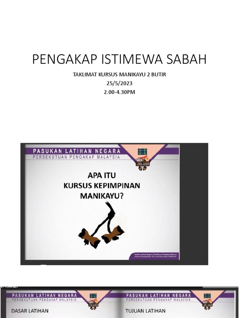 Kursus Kepimpinan Manikayu | PDF