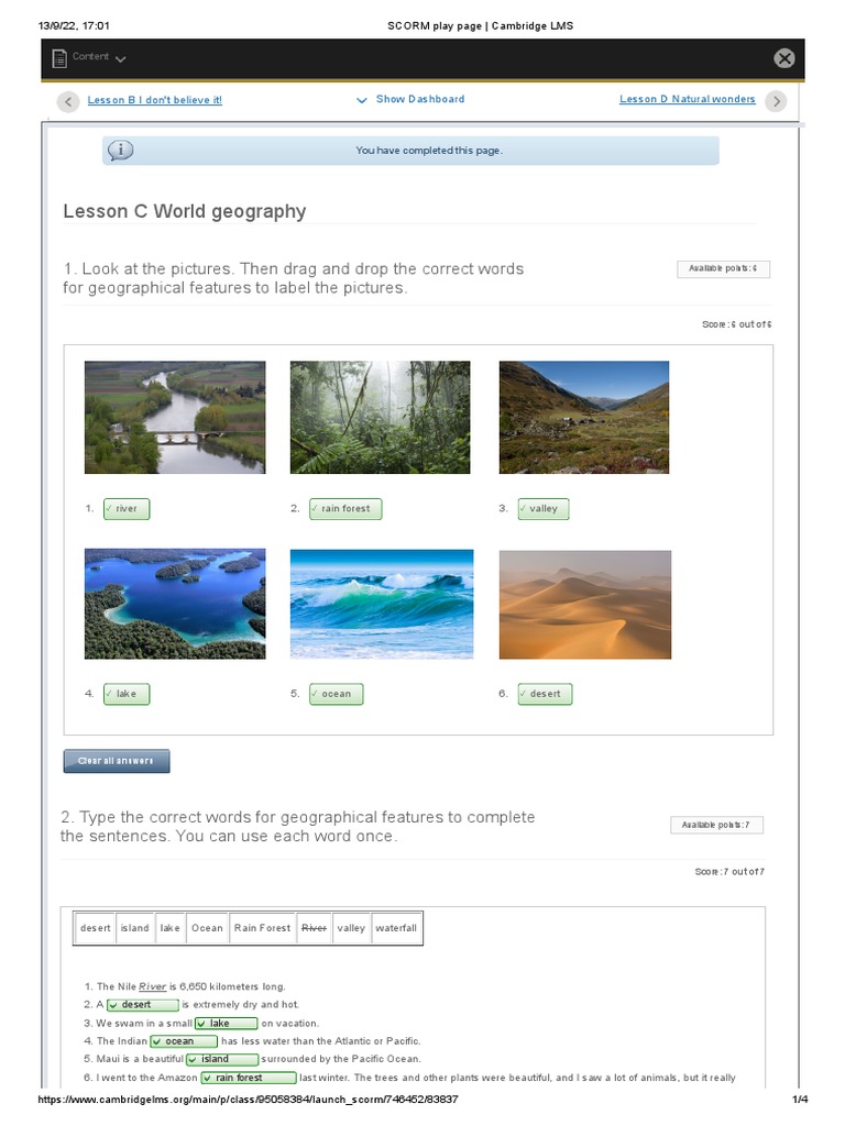 Lesson C World Geography | PDF | Yosemite National Park | Desert