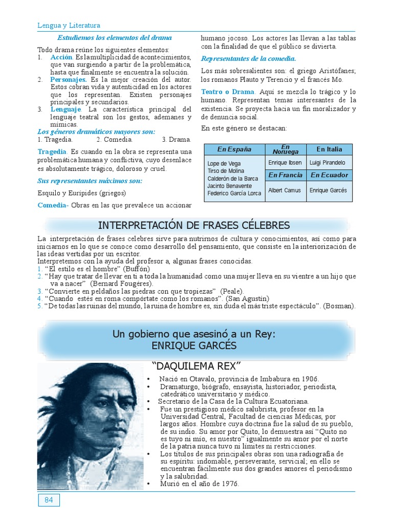 Elementos del Drama y Daquilema Rex | PDF | Poesía | Romanticismo