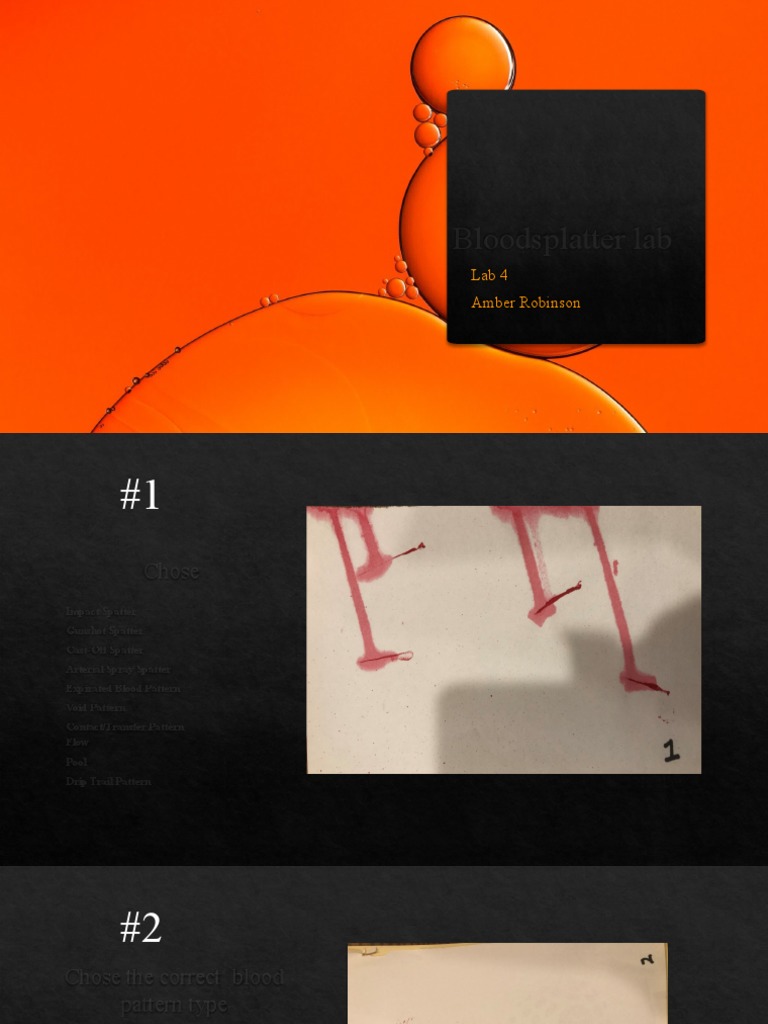 Forensics Lab 4 - Blood Splatter | PDF