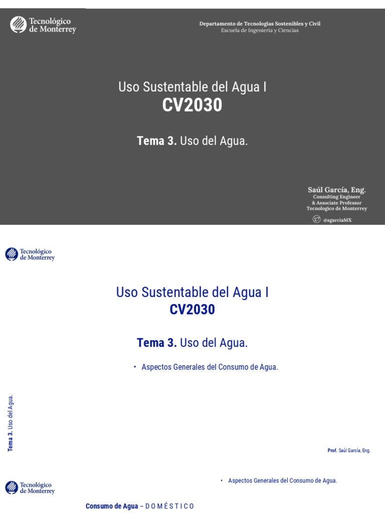 Tema 3. Uso Del Agua | PDF | Agua subterránea | Agua