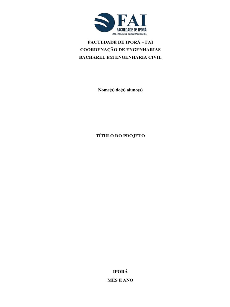 Modelo Projeto - FAI | PDF | Conhecimento | Método científico