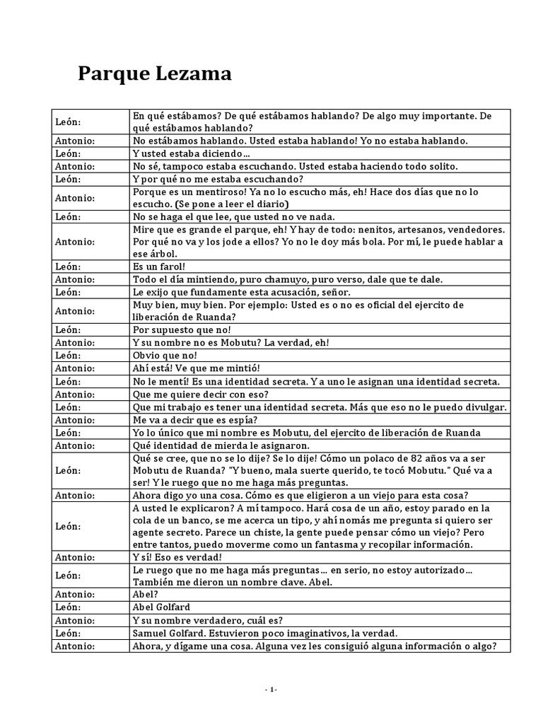 Parque Lezama | PDF