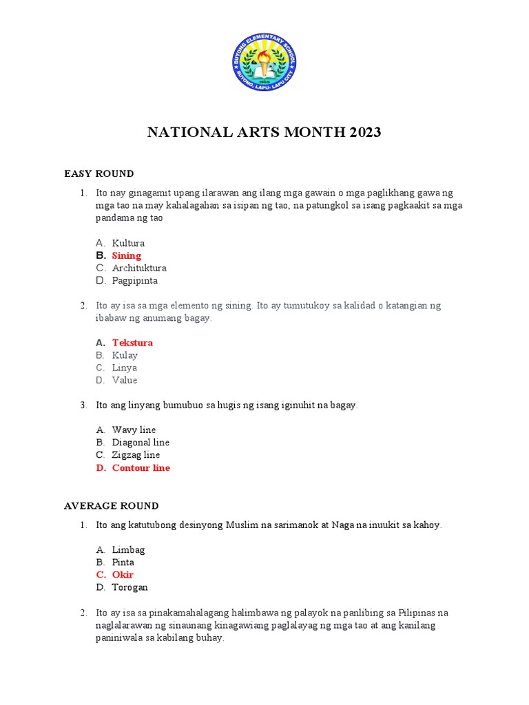 National Arts Month 2023 | PDF