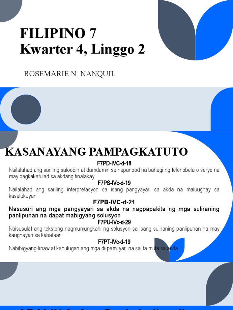 Kwarter 4 Linggo 2 | PDF