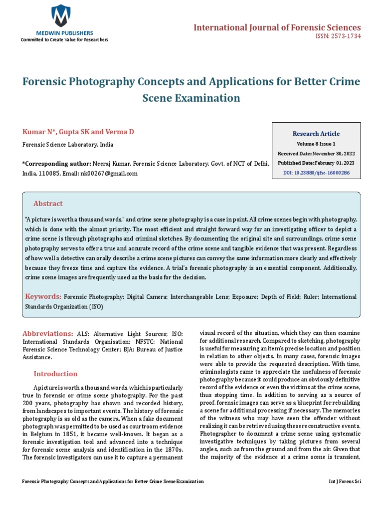 Forensic Photography Concepts and Applications For Better Crime Scene ...