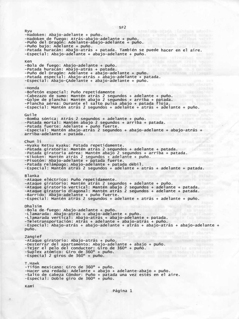 Street Fighter 2, Keys | PDF | Capcom | Artes marciales ficticias