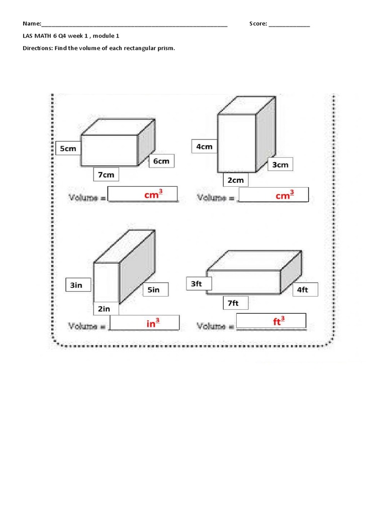 LAS MATH 6 Q4 Week 1, Module 1 | PDF