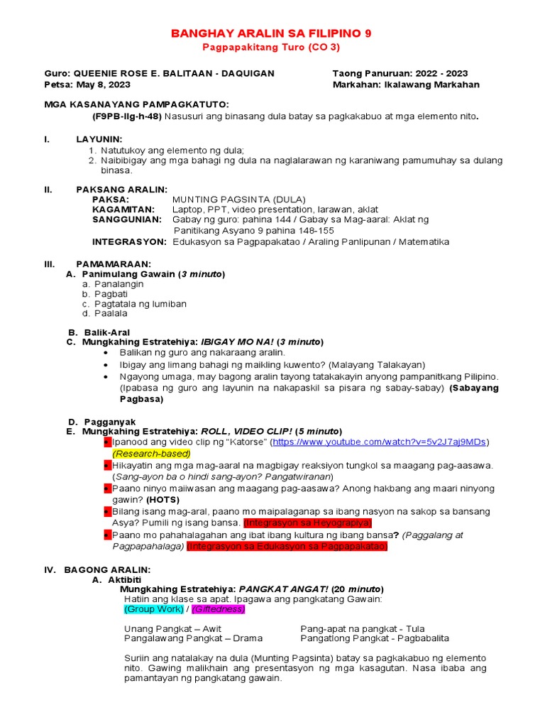 CO1 Balitaan LP 2022 2023 Final | PDF